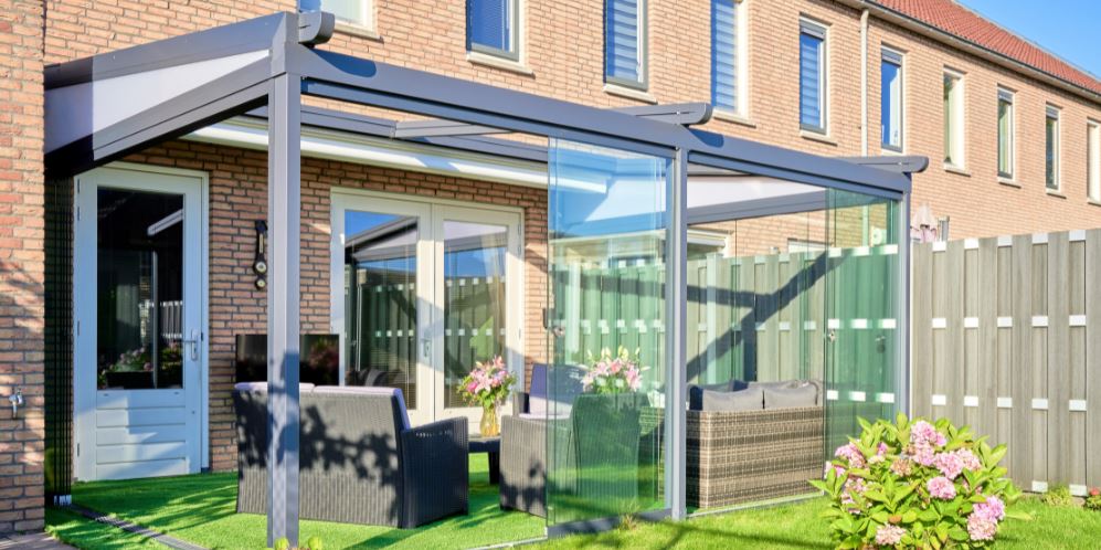 Sliding Canopy Veranda opens to your sky or closes for shade